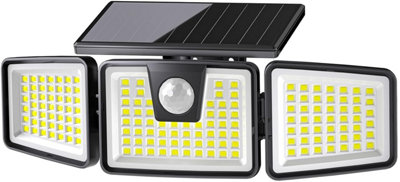 156 led Solar Lights Outdoor, Security Motion Sensor 270 Wide Lighting ...