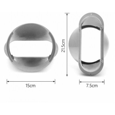 15cm Flat Mouth Air Conditioner Window Hose Adapter Plate Tube ...