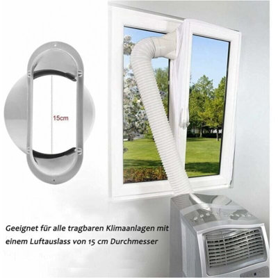 15cm Flat Mouth Air Conditioner Window Hose Adapter Plate Tube ...