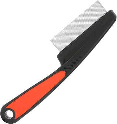 Buy 15cm Flea Comb Dog & Cat with Flexible Bristles for Gentle Grooming ...