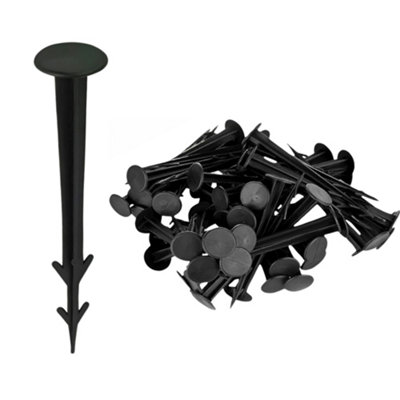 15cm Heavy-Duty Weed Membrane Pegs - 120 Durable Garden Stakes for ...