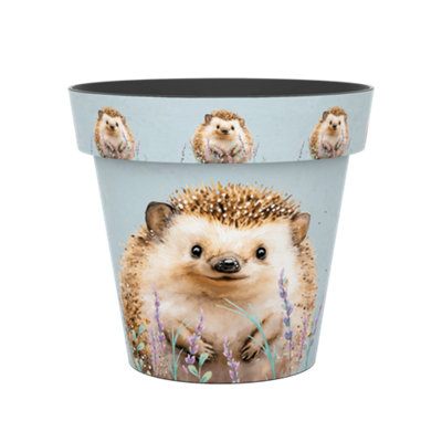 15cm Outdoor Indoor Zest Pot - Hedgehog