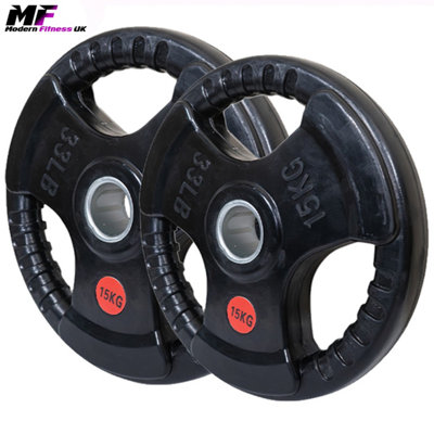 15kg Olympic Rubber Weight Plates Set