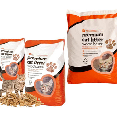 15L Premium Cat Litter Wooden Pellets Clean & Easy To Use Ultra ...