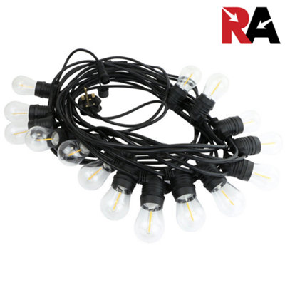 15m 240V Mains Decorative Festoon Kit with 16 LED Lamps Included