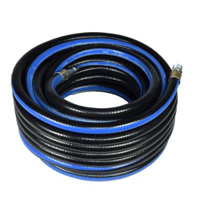 15m 50 Feet Compressor Airline Hose 10mm Internal Soft Rubber 3/8 BSP ...