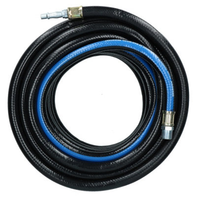 15m 50 Feet Compressor Airline Hose 10mm Internal Soft Rubber 3/8 BSP ...