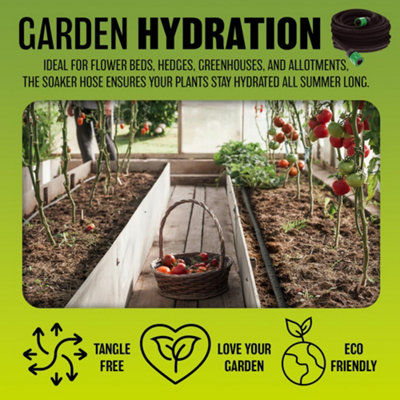 15m Hozelock Compatible Porous Soaker Hose Garden Drip Irrigation ...