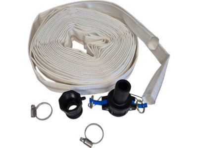 15m Lay Flat Hose 1.25" Kit K Collapsible Water Transfer Hose with ...