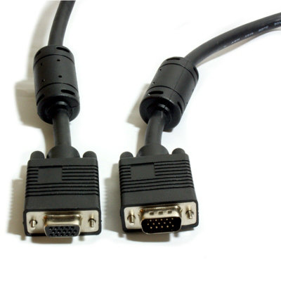 15m Male To Female Extension VGA SVGA Cable PC Monitor | DIY at B&Q