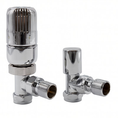 15mm Angle Westherm Classic TRV Twin Pack Chrome - Thermostatic ...