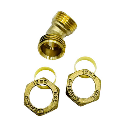 15mm Brass Compression 45 Deg. Right Angle Bend