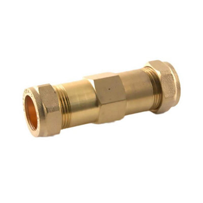 15mm Compression Burst Pipe Repair Coupling Connector Brass Fitting ...