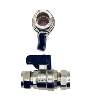 15mm Full Bore Isolating Ball O Fix service Valve Straight for Tap ...