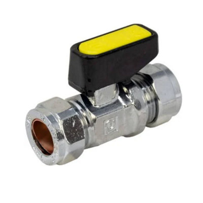 15mm Gas Mini Ball Valve Compression 15mm x 15mm gv1