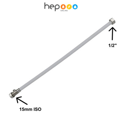 15mm ISO x 1/2" Flexi Hose Tap Connector BSP Female Thread Bendable ...