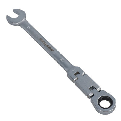15mm Metric Double Jointed Flexi Ratchet Combination Spanner Wrench 72 ...