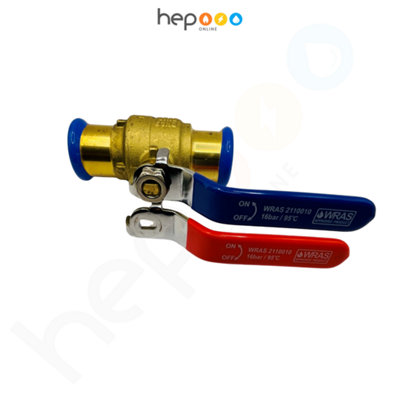 15mm Pressfit Lever Valve Full BORE Action Ball Valve with RED & Blue ...