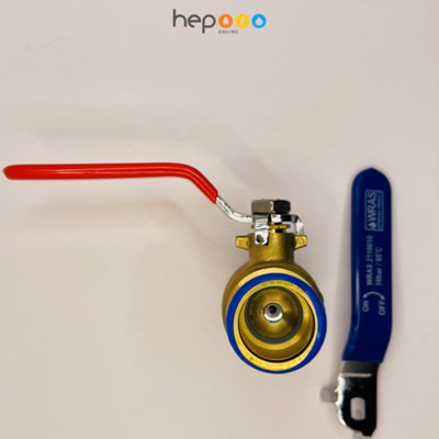 15mm Pressfit Lever Valve Full BORE Action Ball Valve with RED & Blue ...