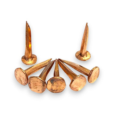 15mm Solid Copper Cut Tacks Flat Head Nails for Upholstery Restoration ...