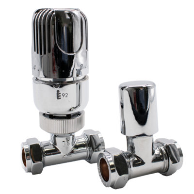 15mm Straight Chrome Westherm Classic Thermostatic Radiator Valve ...