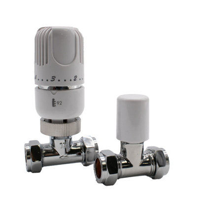 15mm Straight White Westherm Classic Thermostatic Radiator Valve ...