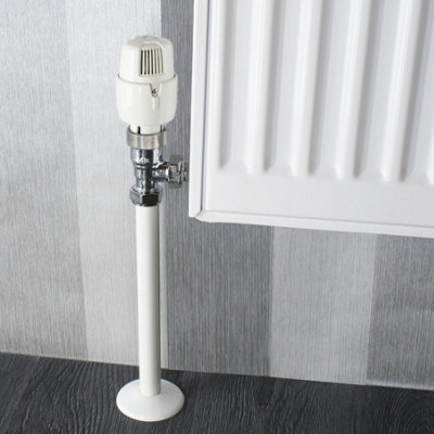 15mm White Radiator Pipe Covers SnapFit 2 Pack 200mm Long 15mm Pipe ...