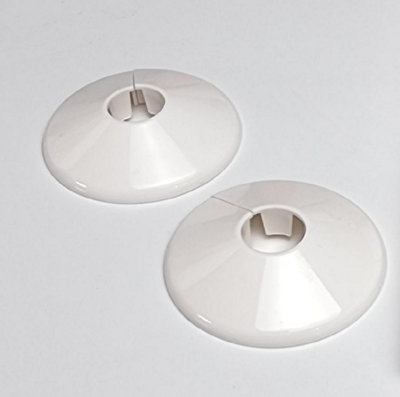 15mm White Radiator Pipe Covers SnapFit 2 Pack 200mm Long 15mm Pipe ...