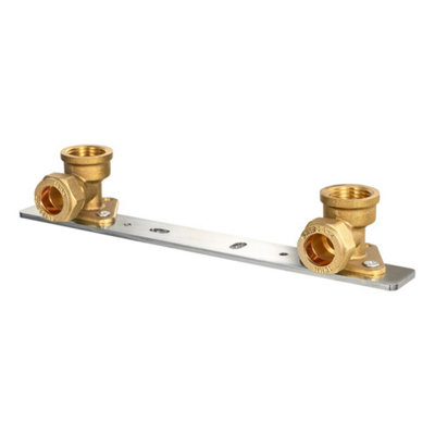 15mm x 1/2" Concealed Shower Wall Bracket Fixing Plate for Exposed ...