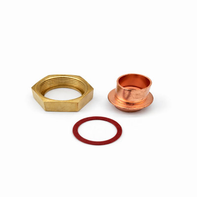 15mm x 3/4" Female Straight Cylinder Union Nut Brass Set with Olive and ...