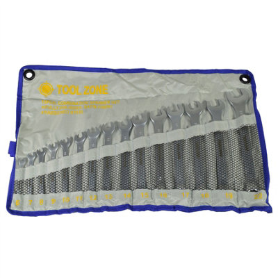 15pc Metric MM Combination Combo Spanner Spanners Wrench Set 6mm - 22mm ...