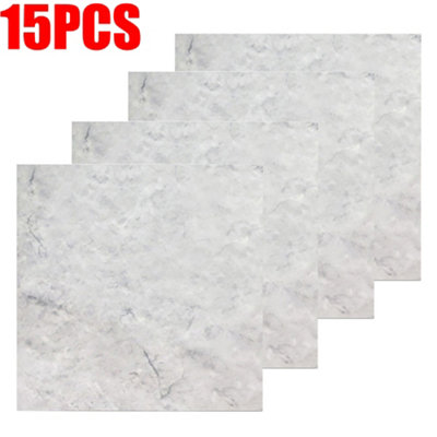 15Pcs Wood Effect Marble Waterproof Vinyl Flooring Lino Kitchen ...