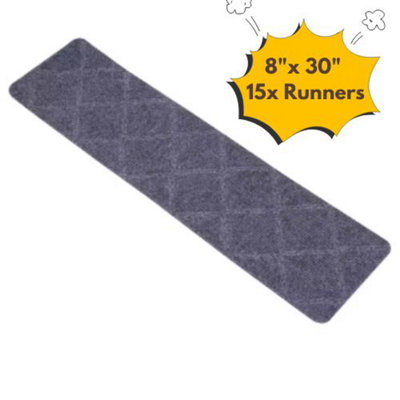 15x carpet Runners L(30) W(8) Gray rectangular elegant shape