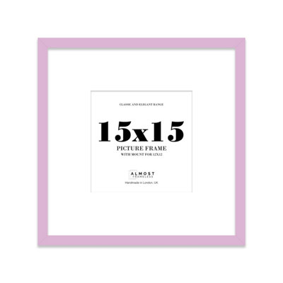 15x15" Lilac Picture Frame - 15x15" Square Frame with 12x12" Mount for ...