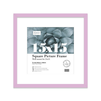 15x15" Lilac Picture Frame - 15x15" Square Frame with 13x13" Mount for ...