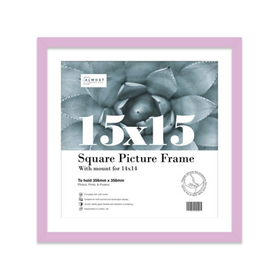 15x15" Lilac Picture Frame - 15x15" Square Frame with 14x14" Mount for ...