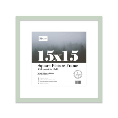 15x15" Mint Green Picture Frame - 15x15" Square Frame with 13x13" Mount ...