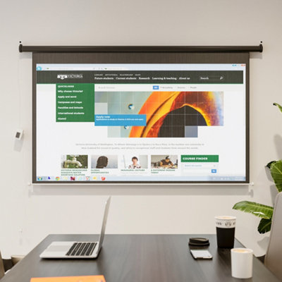 16:9 Portable Electric Motorized Projector Screen with Remote for Home ...