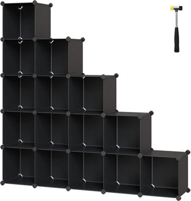 16-Cube Storage Unit, Shoe Rack, DIY Shelving System, Stackable Cubes ...