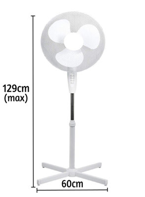 16" Free Standing Fan Portable Fans for Bedroom Floor Electrical ...