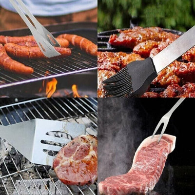 16 PCS STAINLESS STEEL BBQ TOOLS SET OUTDOOR COOKING BARBECUE UTENSIL ...