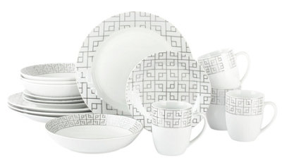 16 Piece platinum Glitz Dinner Set
