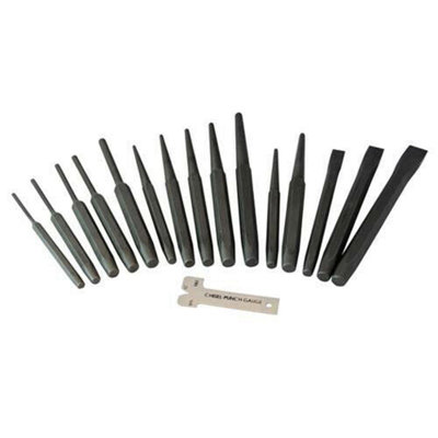 16 Piece Punch & Cold Chisel Set Centre Pin and Taper Punches | DIY at B&Q