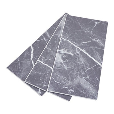 16-Piece Realistic Stone Effect Click Lock Vinyl Flooring Planks with ...