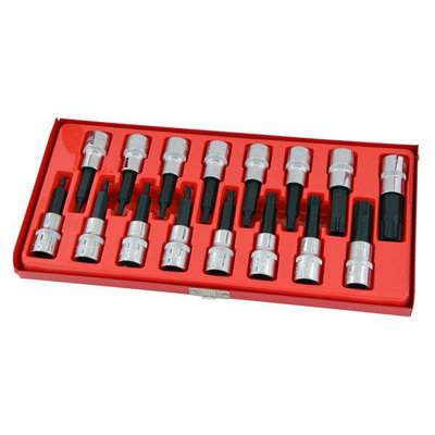 16 Piece Star Bit Socket Set 1/2 Inch Drive (Neilsen CT1256) | DIY at B&Q