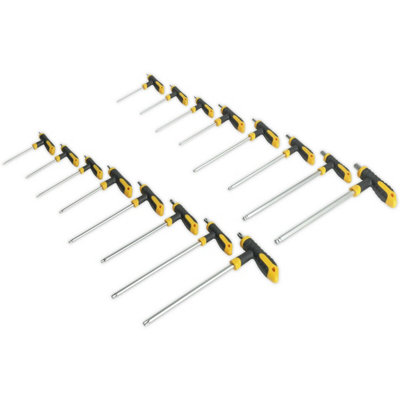 16 Piece T-Handle TRX-Star & Hex Key Set - 110mm to 265mm - Comfort ...