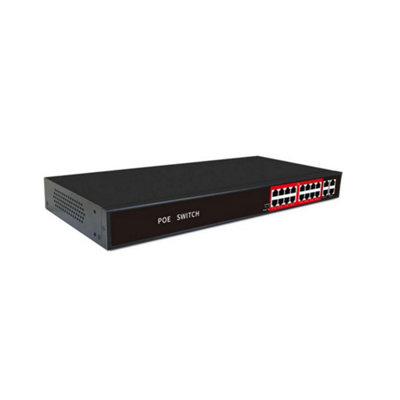 16-Port PoE Switch - Power & Data Over Ethernet for CCTV and IP Cameras