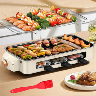 1600W Electric Barbecue Grill Indoor BBQ Griddle Hot Plate