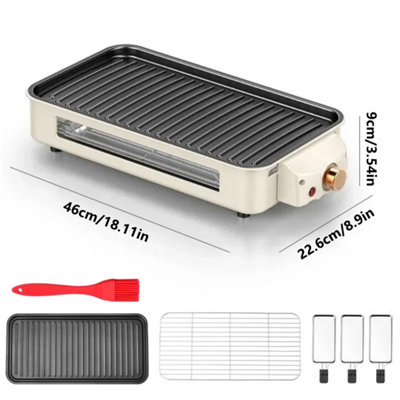 1600W Electric Barbecue Grill Indoor BBQ Griddle Hot Plate