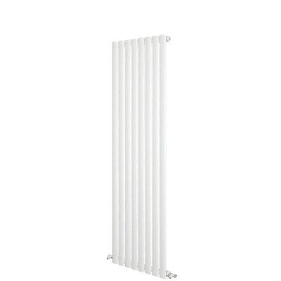 1600x472mm Vertical Single Oval Column Designer Radiator White